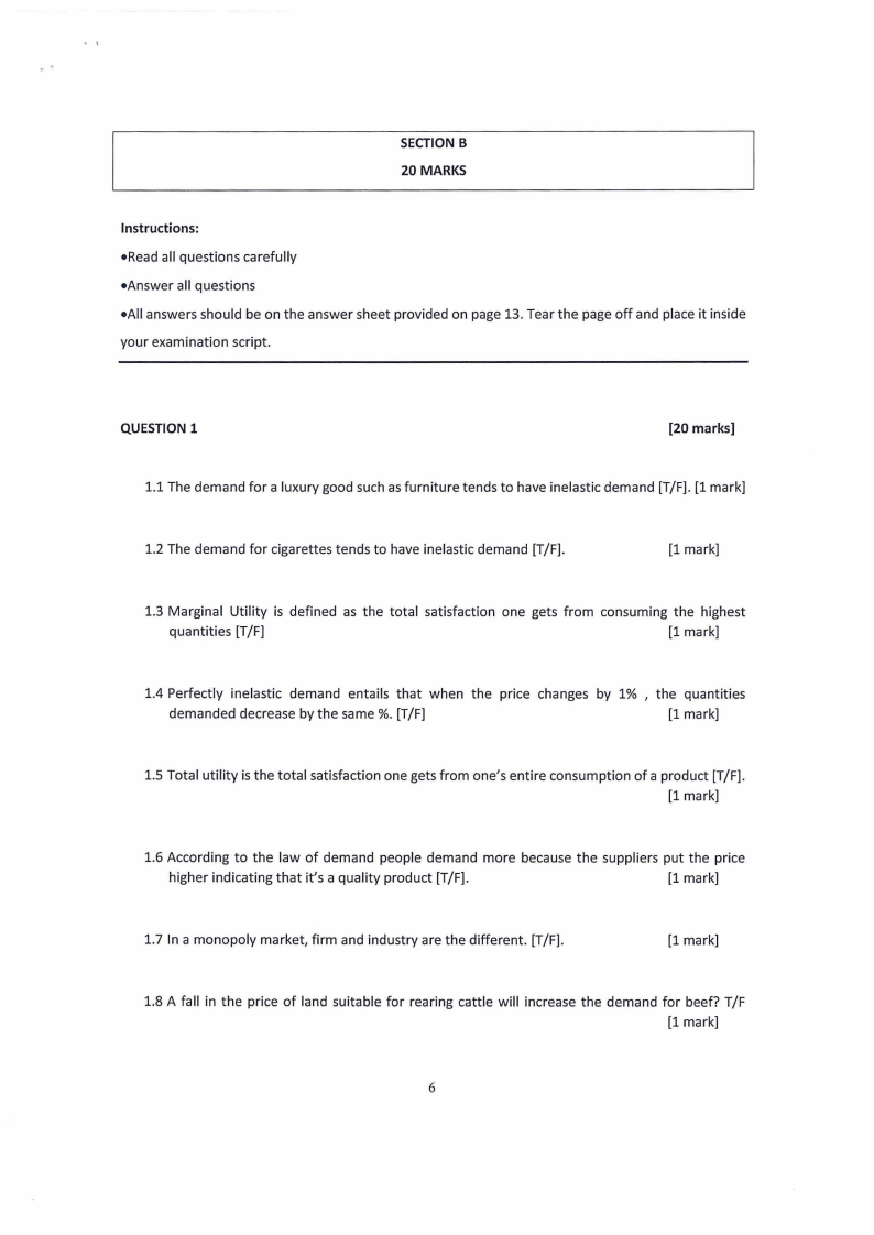 ITE411S- INTRODUCTION TO ECONOMICS- 1ST OPP- JUNE 2023 :: NUST past ...