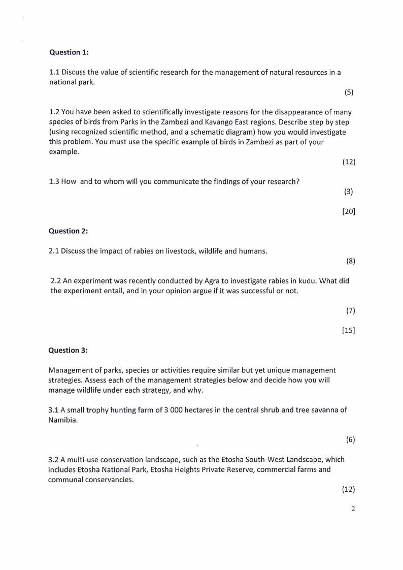 BCM721S - BIODIVERSITY CONSERVATION MANAGEMENT - 1ST OPP - NOV 2022 ...