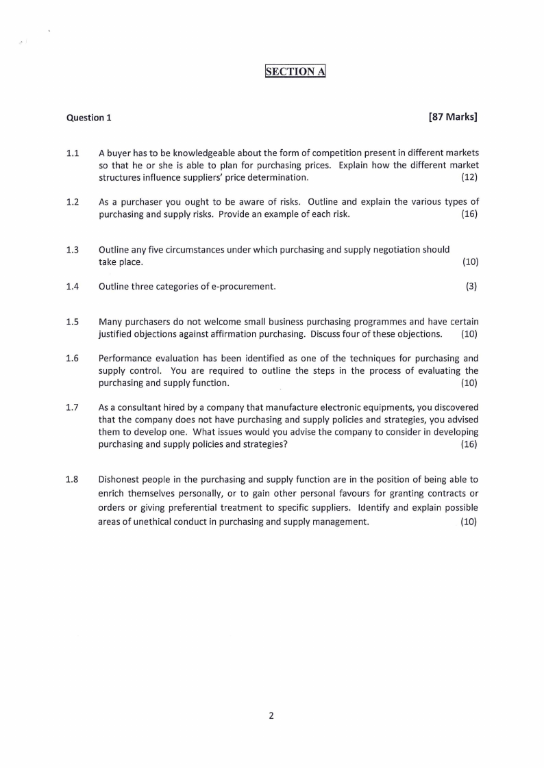 PSM611S - Purchasing and Supply Chain Management -2nd Opp - June 2022 ...