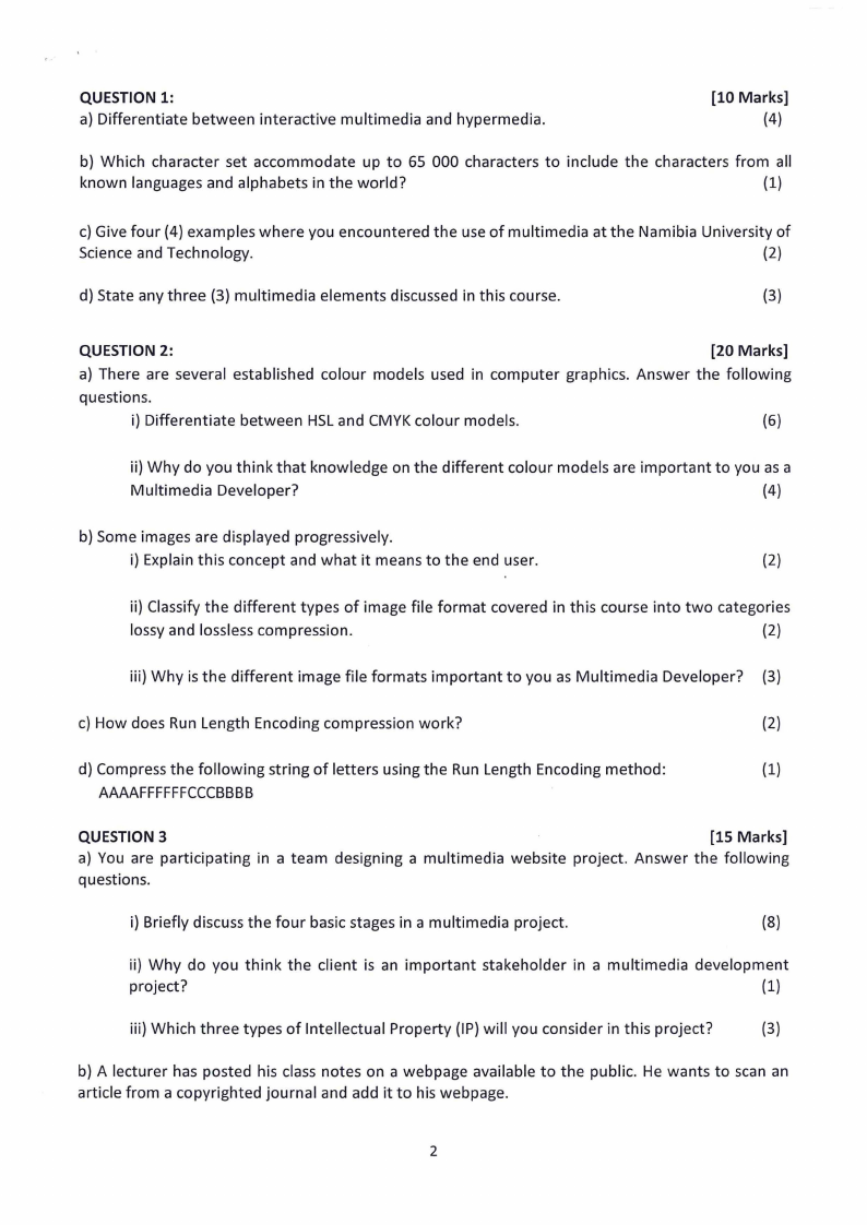 MMA710S - MULTIMEDIA APPLICATIONS - 1ST OPP - JUNE 2022 :: NUST past ...