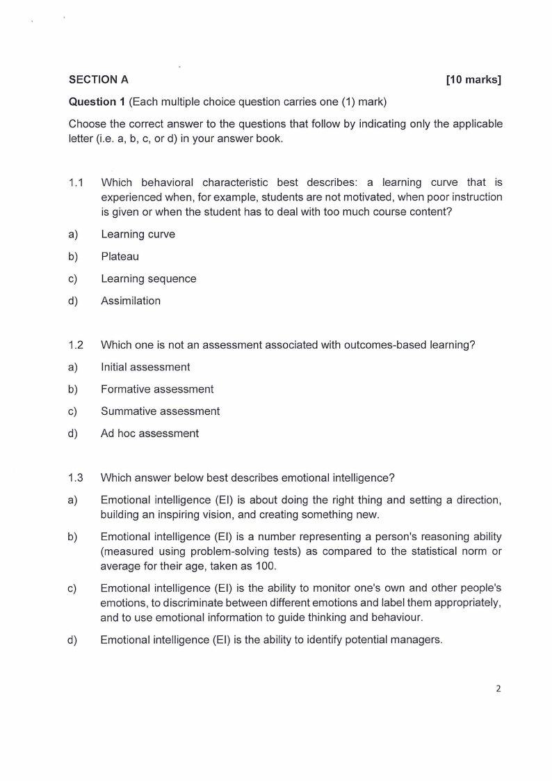 TDP711S - TRAINING DEVELOPMENT PRACTICES - 1ST OPP - JUNE 2024 :: NUST ...