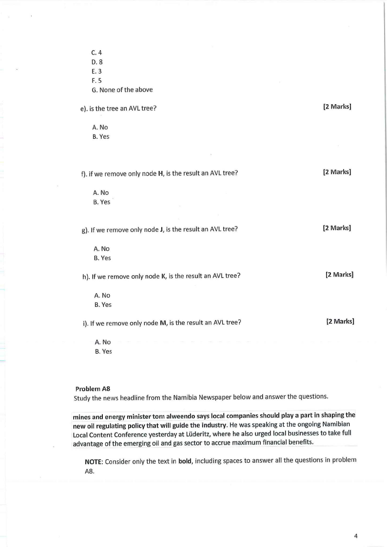 DSA711S - DATA STRUCTURES AND ALGORITHMS 2 - 1ST OPP - JUNE 2024 ...