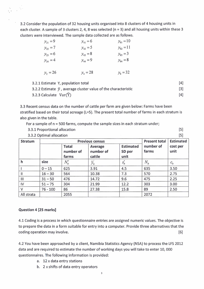 SMS701S - SURVEY METHODS AND SAMPLING TECHNIQUES - 1ST OPP - JUNE 2023 :: NUST past examination ...