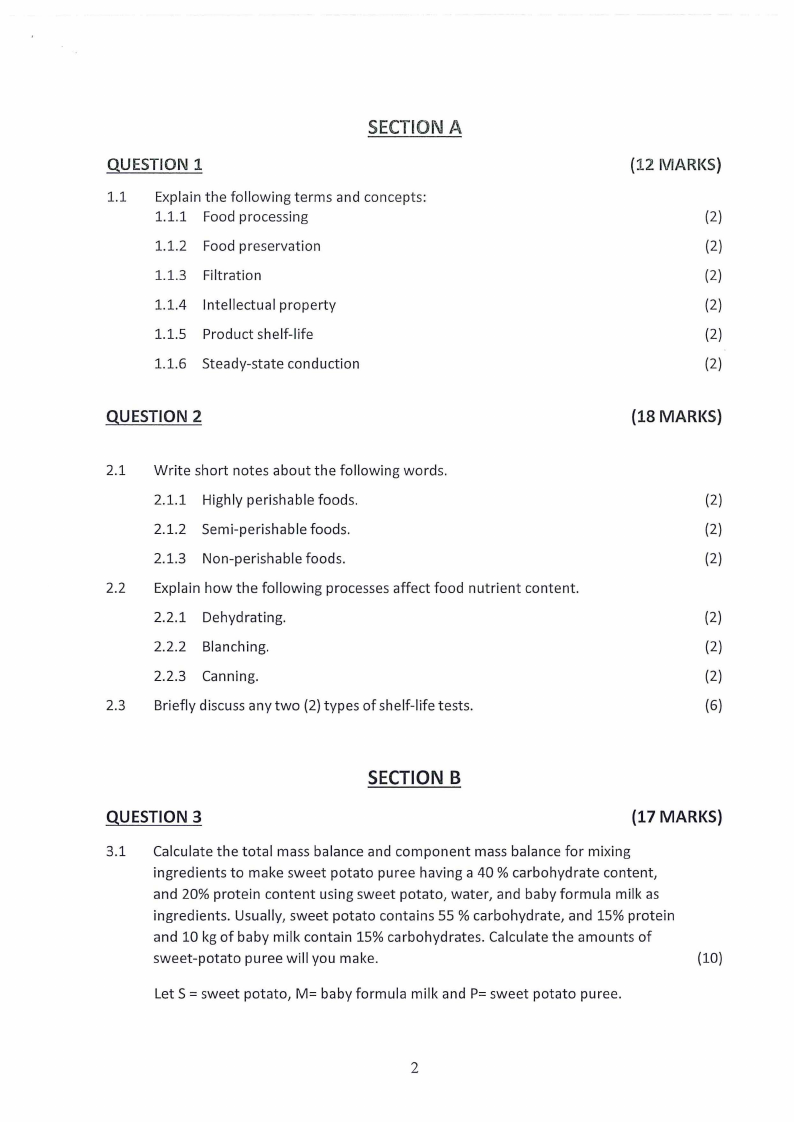 FPC721S - FOOD PROCESSING AND PRESERVATION - 1ST OPP- NOV 2022 :: NUST ...