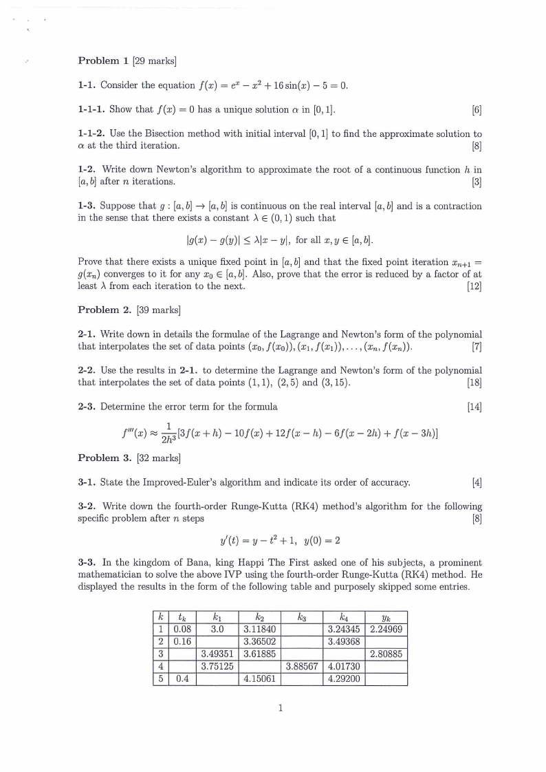 NUM701S - NUMERICAL METHODS - 2ND OPP - JULY 2023 :: NUST past ...