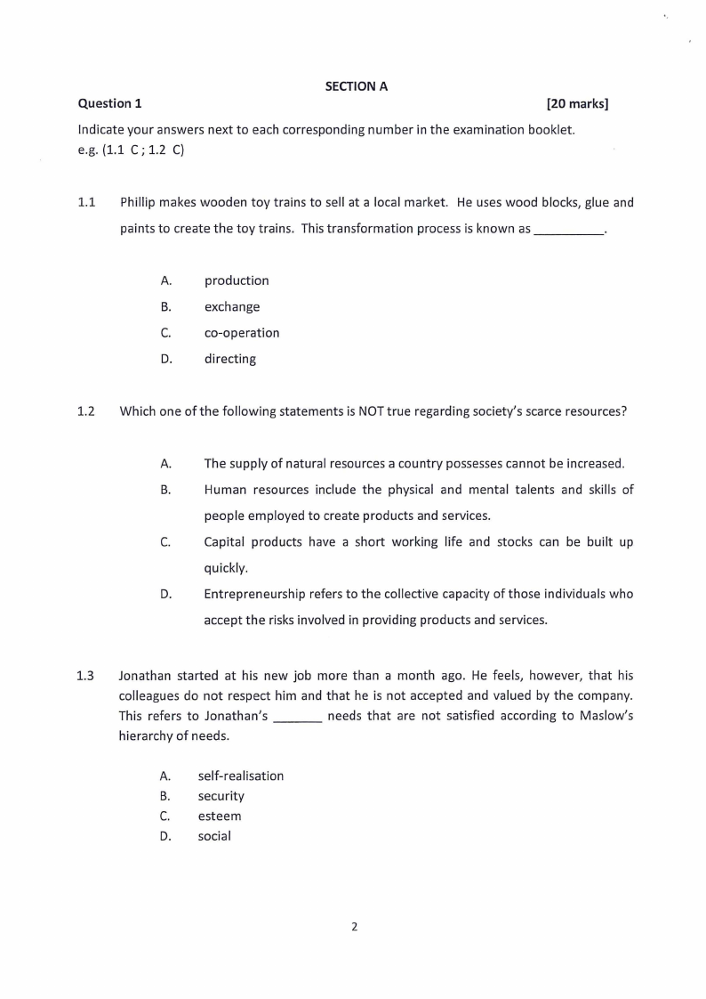 BMI511S - Introduction To Business Management - 2nd Opp - June 2022 ...