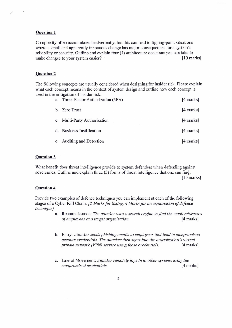 SSS810S - SECURE SYSTEMS - 2ND OPP - JULY 2022 :: NUST past examination ...