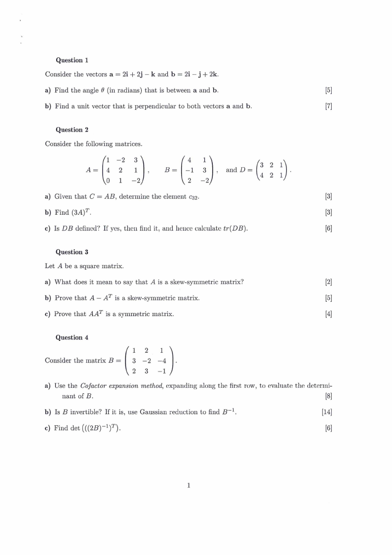 LIA502S - LINEAR ALGEBRA 1 - 2ND OPP - JULY 2023 :: NUST past ...