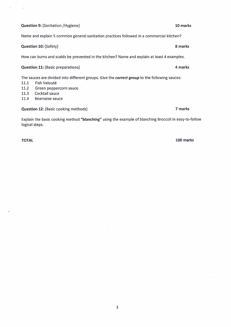 FPT510S - FOOD PRODUCTION THEORY - 1ST OPP - JUNE 2023 :: NUST past ...