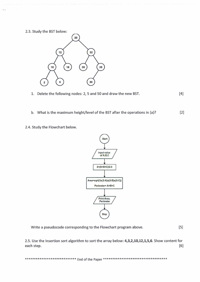 DSA521S - DATA STRUCTURES AND ALGORITHMS 1 - 2ND OPP - JULY 2022 :: NUST past examination papers ...