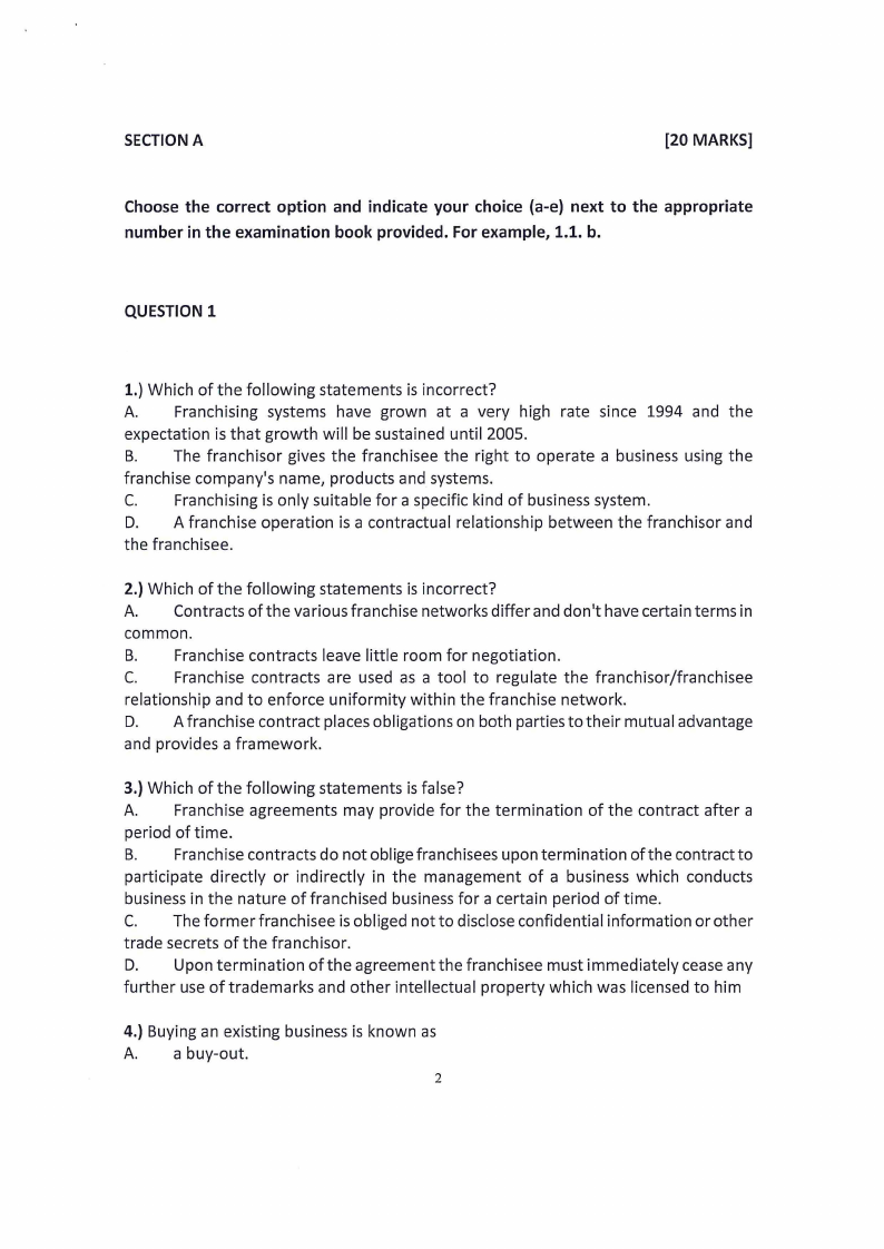 BEM711S - SME Management - 1st OPP - june 2023 :: NUST past examination ...