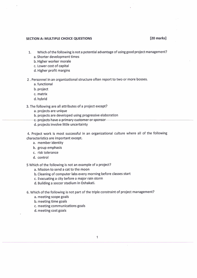 PTM721S - PROJECT MANAGEMENT - 2ND OPP - JAN 2020 :: NUST past ...