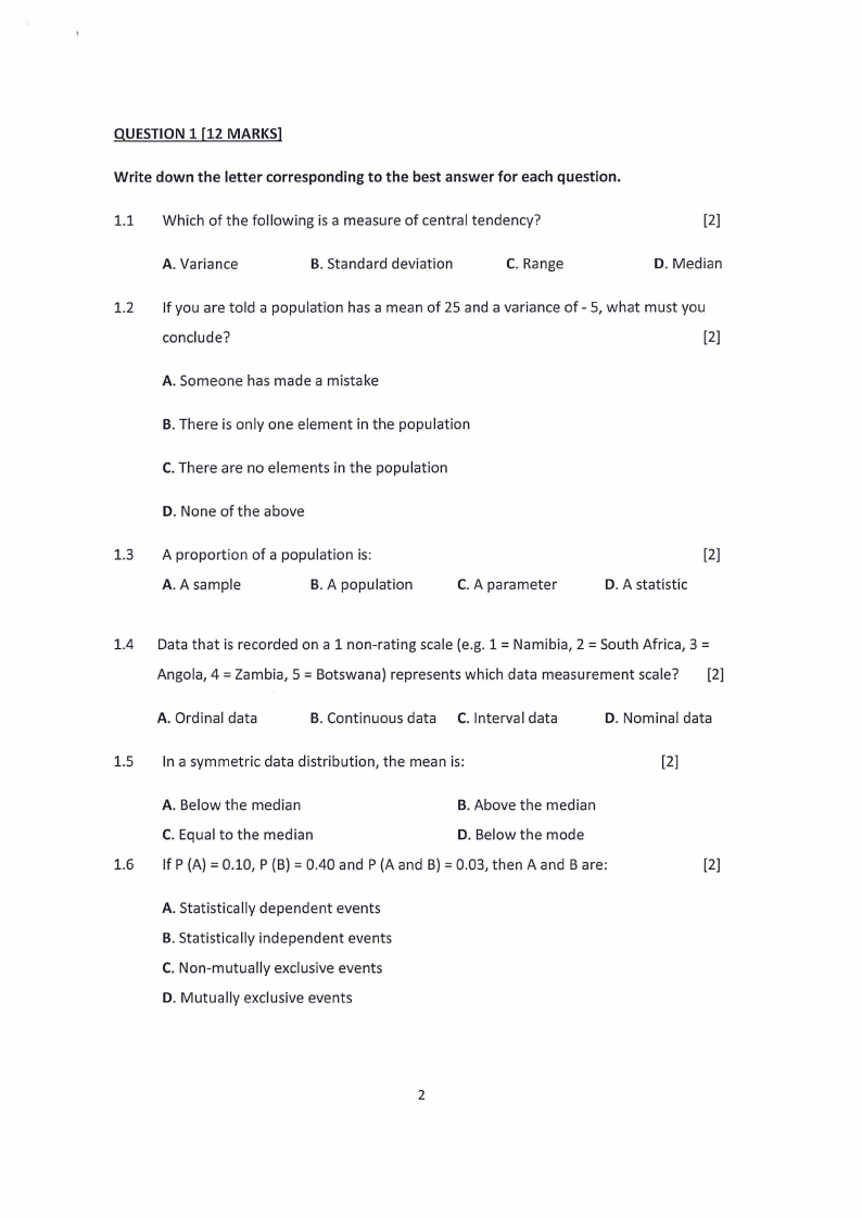 BBS111S - BASIC BUSINESS - 1ST OPP - JUNE 2022 :: NUST past examination ...
