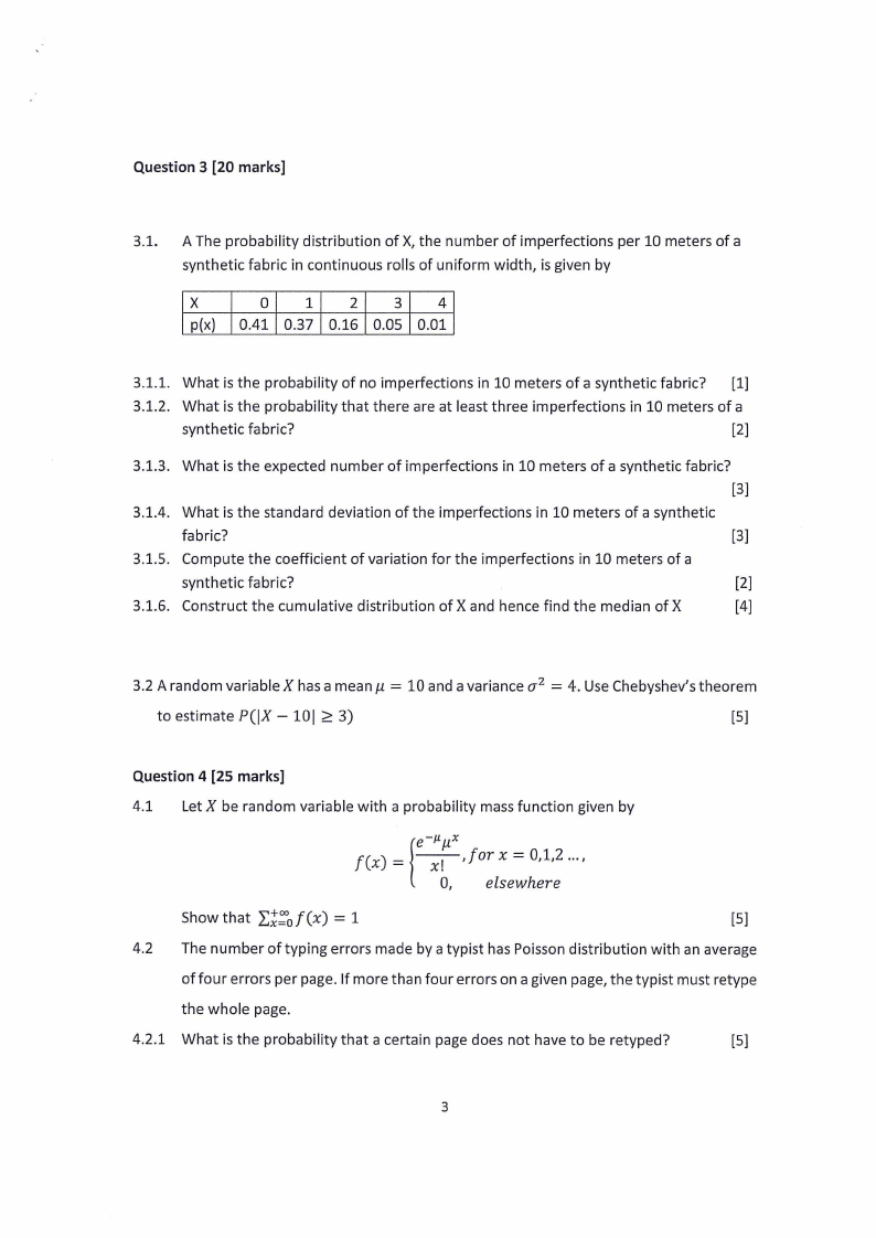 PBT501S - PROBABILITY THEORY 1 - 2ND OPP - JULY 2022 :: NUST past examination papers between ...