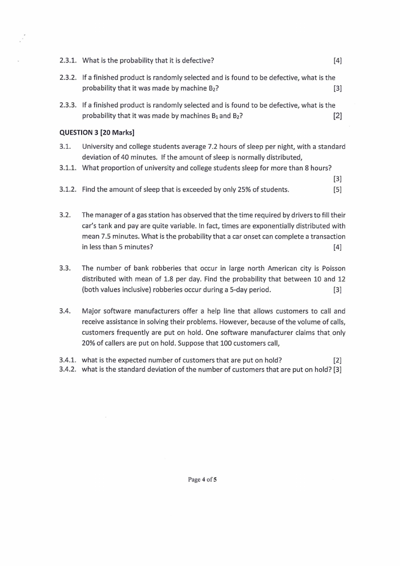 PBT501S - PROBABILITY THEORY 1 - 2ND OPP - JAN 2023pdf :: NUST past examination papers between ...
