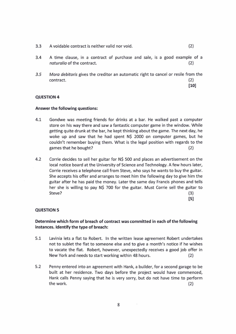 CML111S - COMMERCIAL LAW 1A - 1ST OPP - JUNE 2022 :: NUST past ...