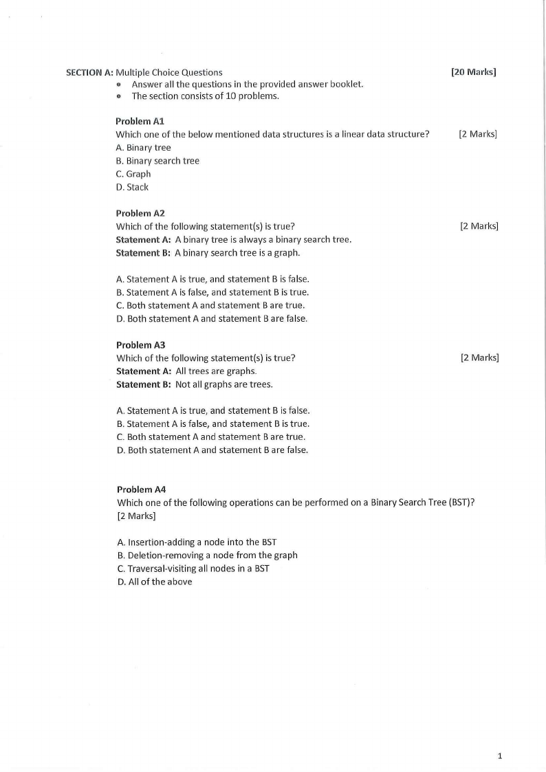 DSA521S - DATA STRUCTURES AND ALGORITHMS 1 - 1ST OPP - NOV 2023 :: NUST ...