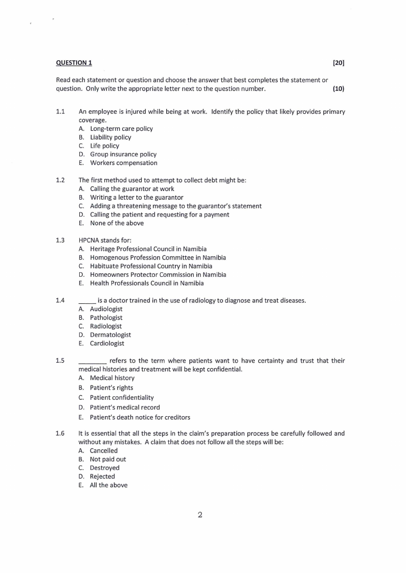 MIS621S - MEDICAL INFORMATION SYSTEMS 2B - 2ND OPP - JANUARY 2024 ...
