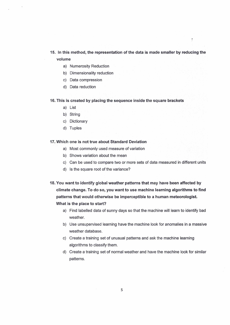 DTA621S - DATA ANALYTICS - 1ST OPP - NOV 2022 :: NUST past examination ...
