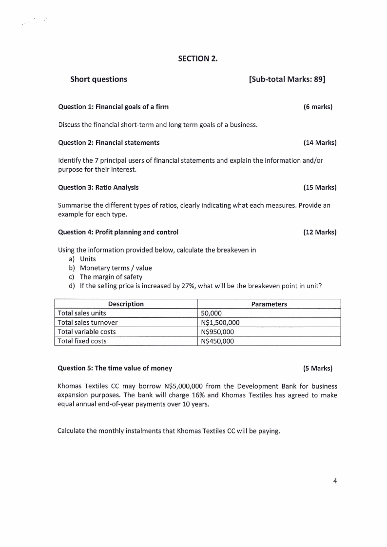 BBF612S - Business Finance - 1st Opp - Nov 2022 :: NUST past ...