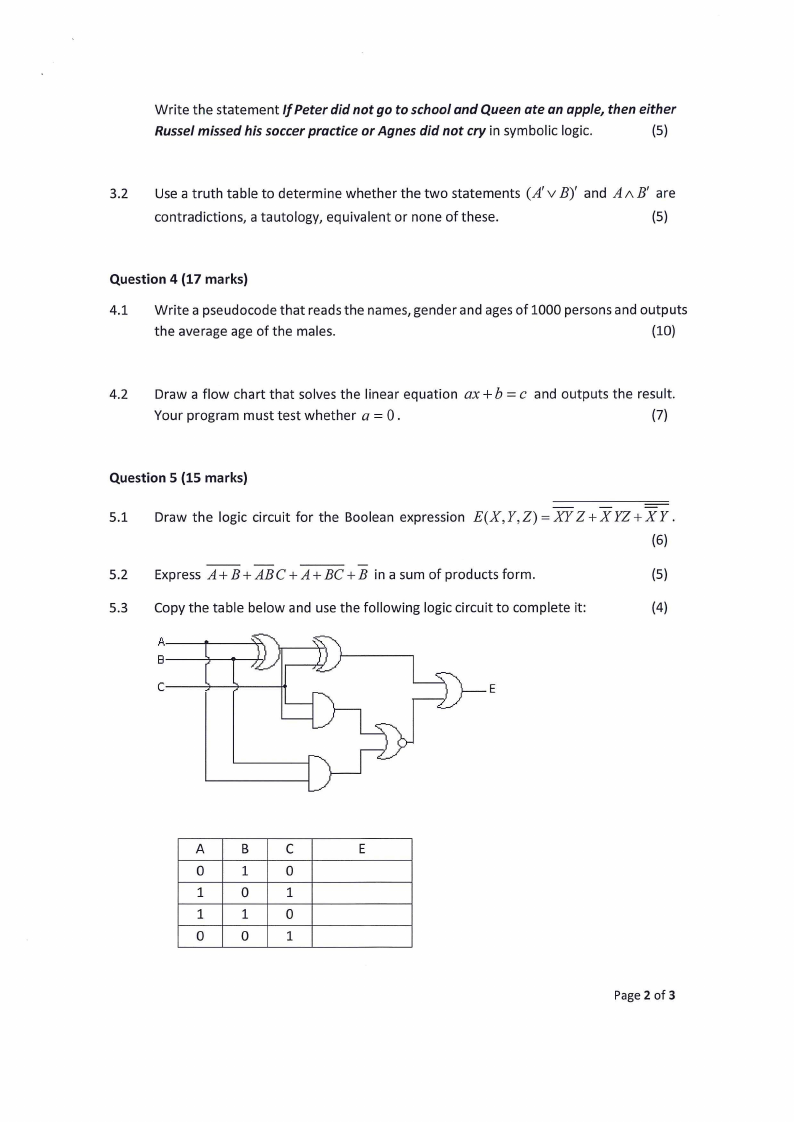 MAS501S - MATHEMATICAL STRUCTURES - 1ST OPP - JUNE 2022 :: NUST past ...