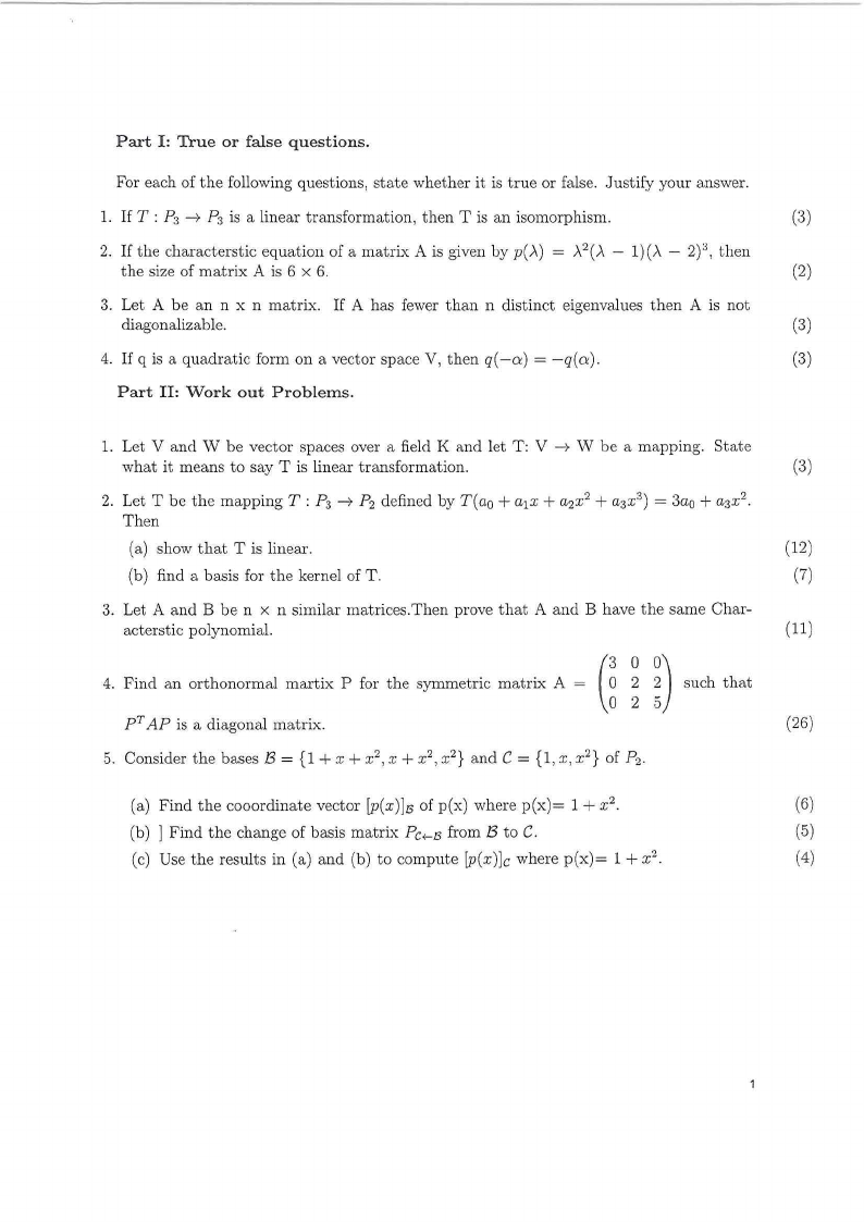 LIA601S - LINEAR ALGEBRA 2 - 1ST OPP - NOVEMBER 2023 :: NUST past ...