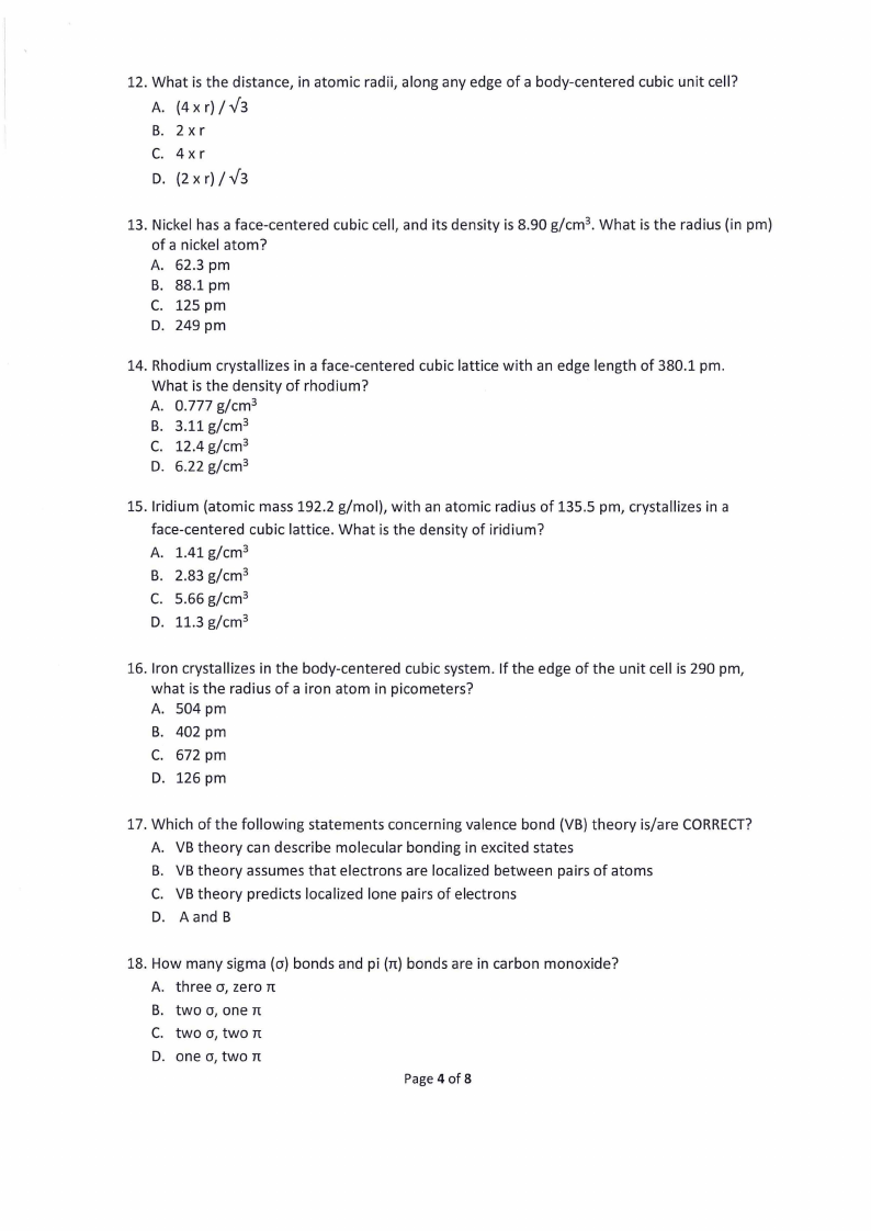 ICH602S - INORGANIC CHEMISTRY - 2ND OPP - JAN 2023 :: NUST past ...