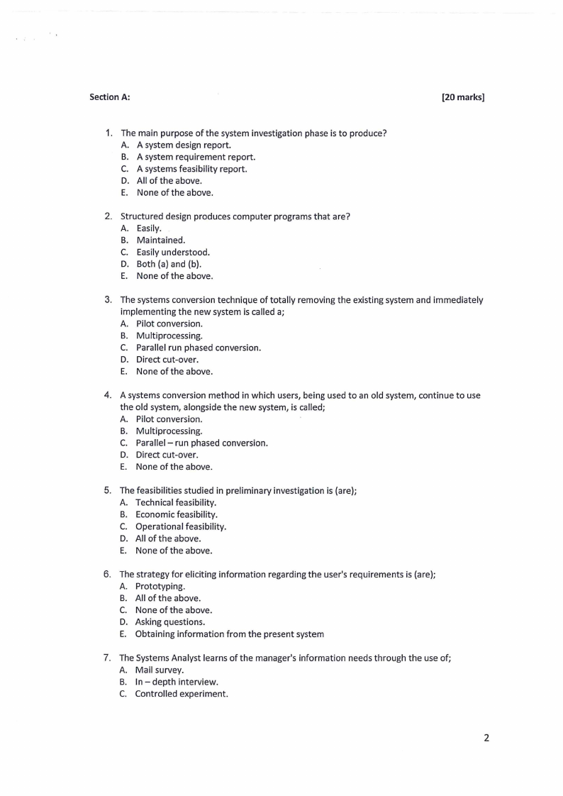 SAD621S - SYSTEMS ANALYSIS AND DESIGN - 2ND OPP SUPL - JAN 2023 :: NUST ...