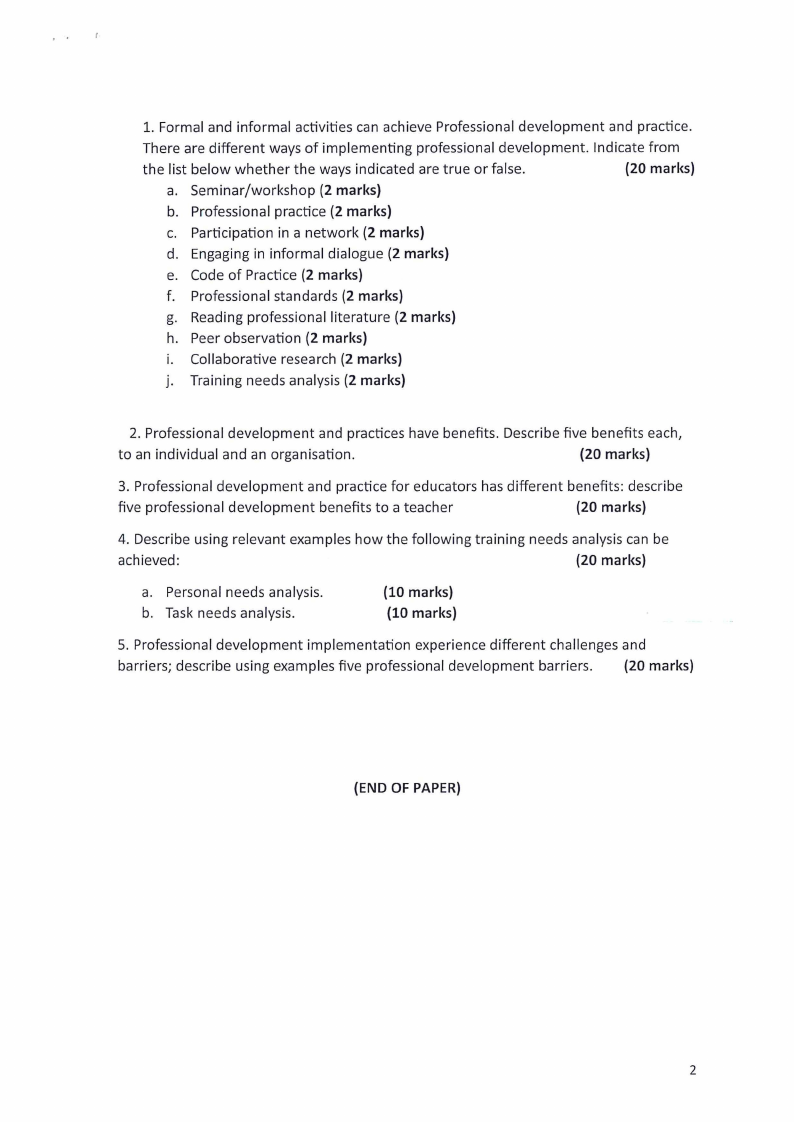 PDP610S - PROFESSIONAL DEVELOPMENT AND PRACTICE - 1ST OPP - JUNE 2024 ...