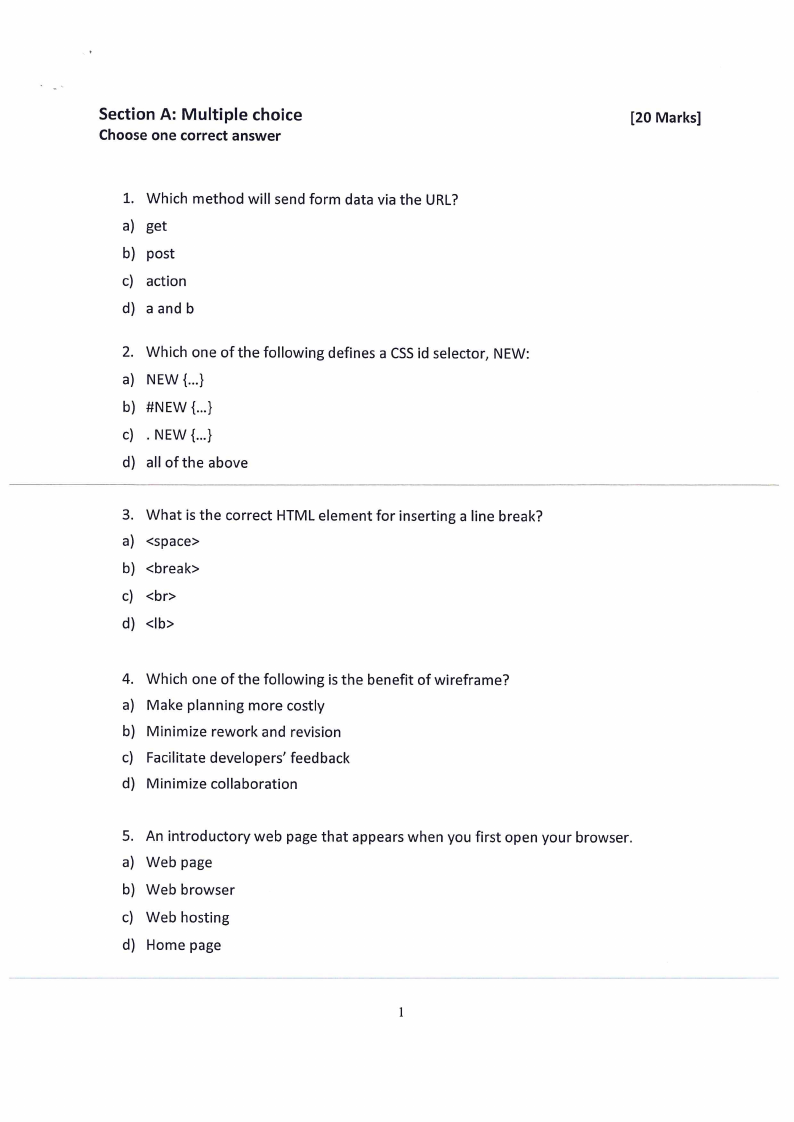 WDF521S- WEB DEVELOPMENT FUNDAMENTALS - 2ND OPP - JAN 2020 :: NUST past ...