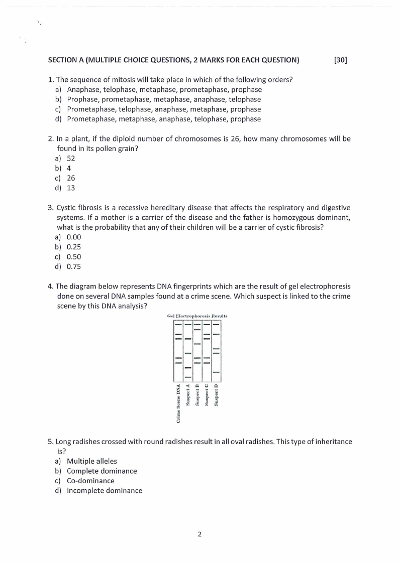 GEN602S - GENETICS - 1ST OPP - NOV 2022 :: NUST past examination papers ...