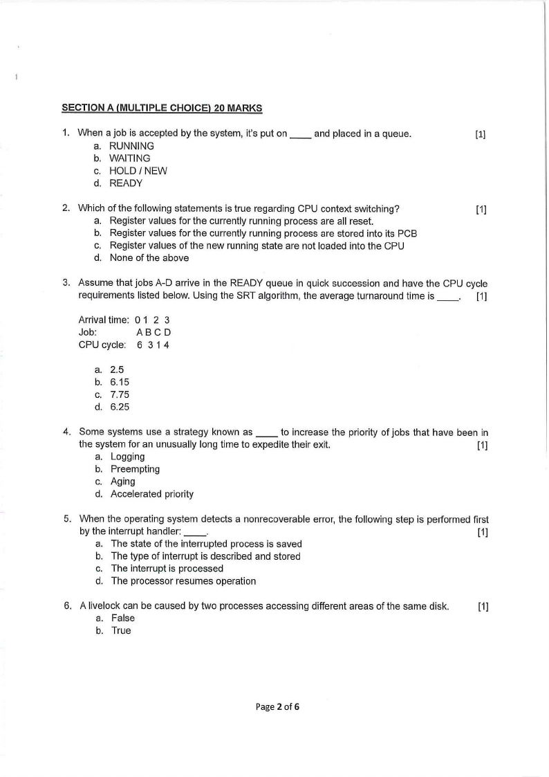 OPS611S - OPERATING SYSTEMS - 2ND OPP - JULY 2024 :: NUST past ...