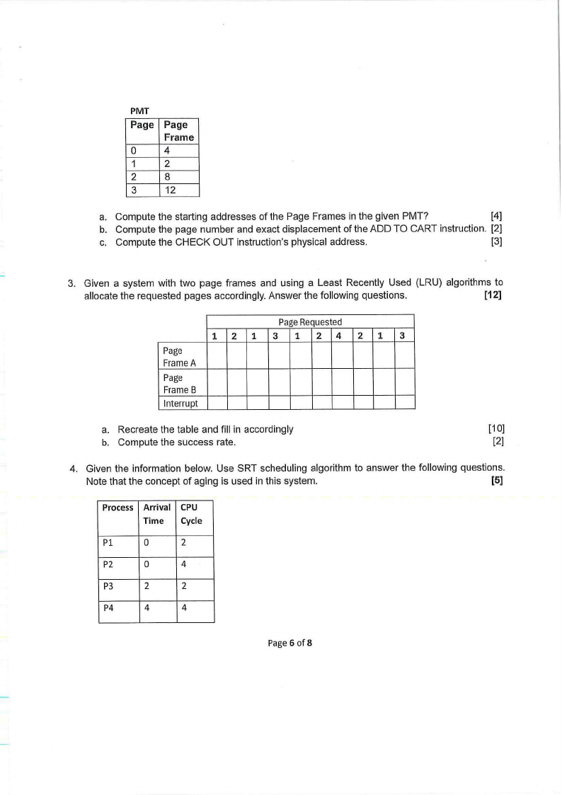 OPS611S - OPERATING SYSTEMS - 1ST OPP - JUNE 2024 :: NUST past examination papers between 2020 ...