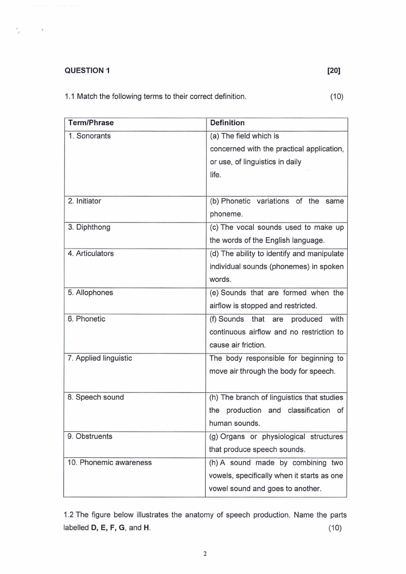 IPP521S - INTRODUCTION TO PHONETICS AND PHONOLOGY - 2ND OPP - JANUARY ...