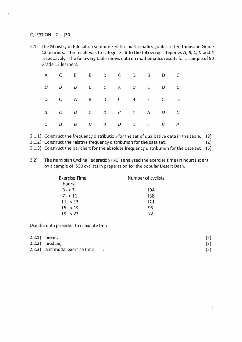 ASP610S-611S - APPLED STATISTICS AND PROBABILITY FOR IT - 1ST OPP - JUNE 2023 :: NUST past ...