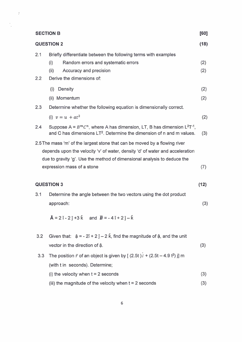 HSP511S - HEALTH SCIENCE PHYSICS - 1ST OPP - JUNE 2023 :: NUST past ...