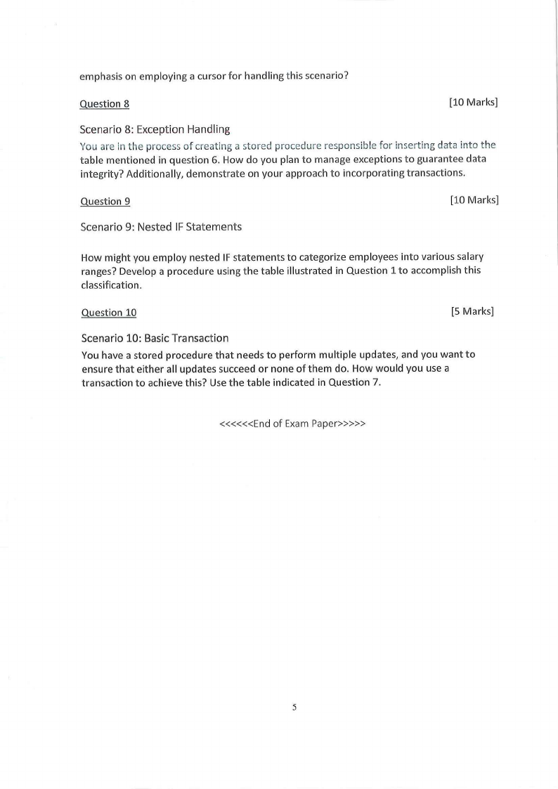 DPG621S - DATABASE PROGRAMMING - 2ND OPP - JAN 2024 :: NUST past ...