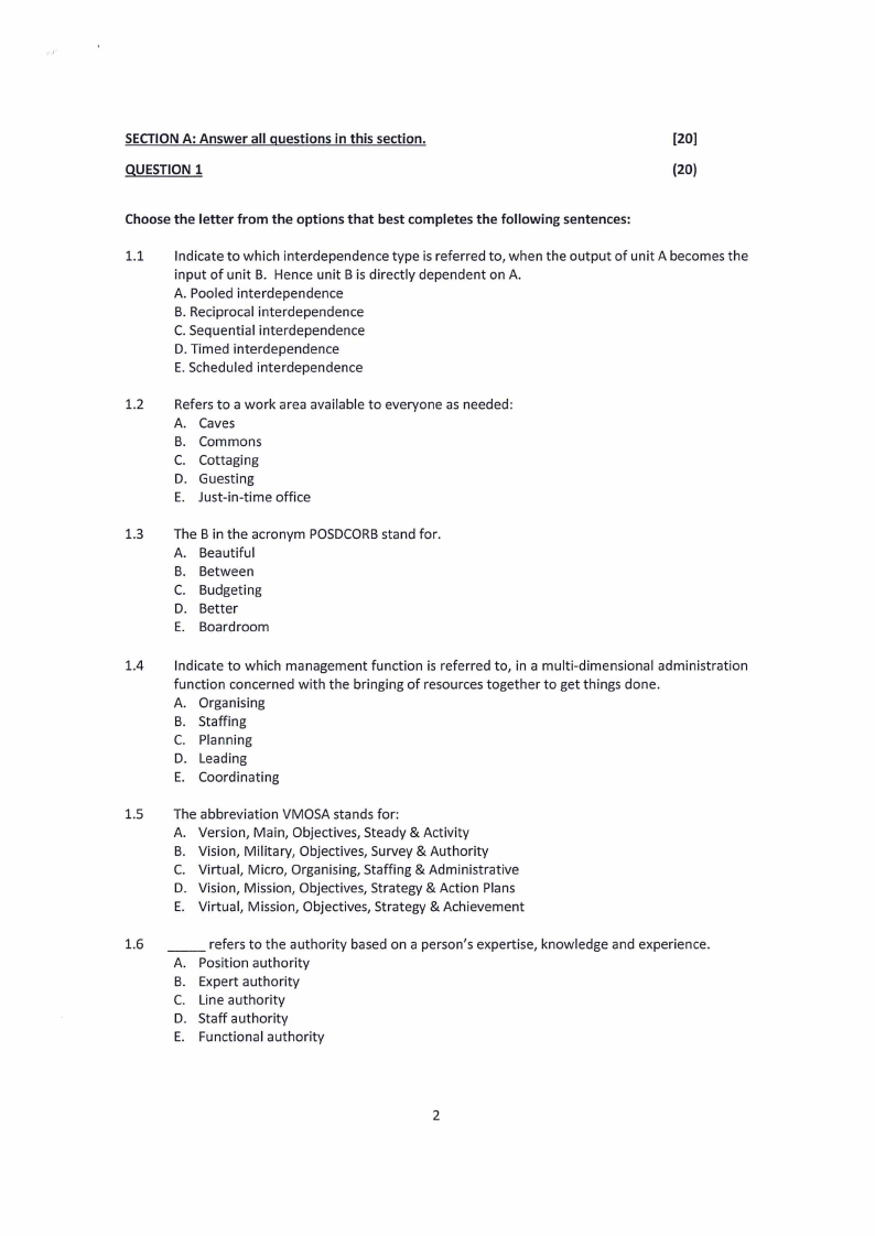 AMM621S - ADMINISTRATIVE MANAGEMENT 2B - 2ND OPP - JANUARY 2023 :: NUST past examination papers ...