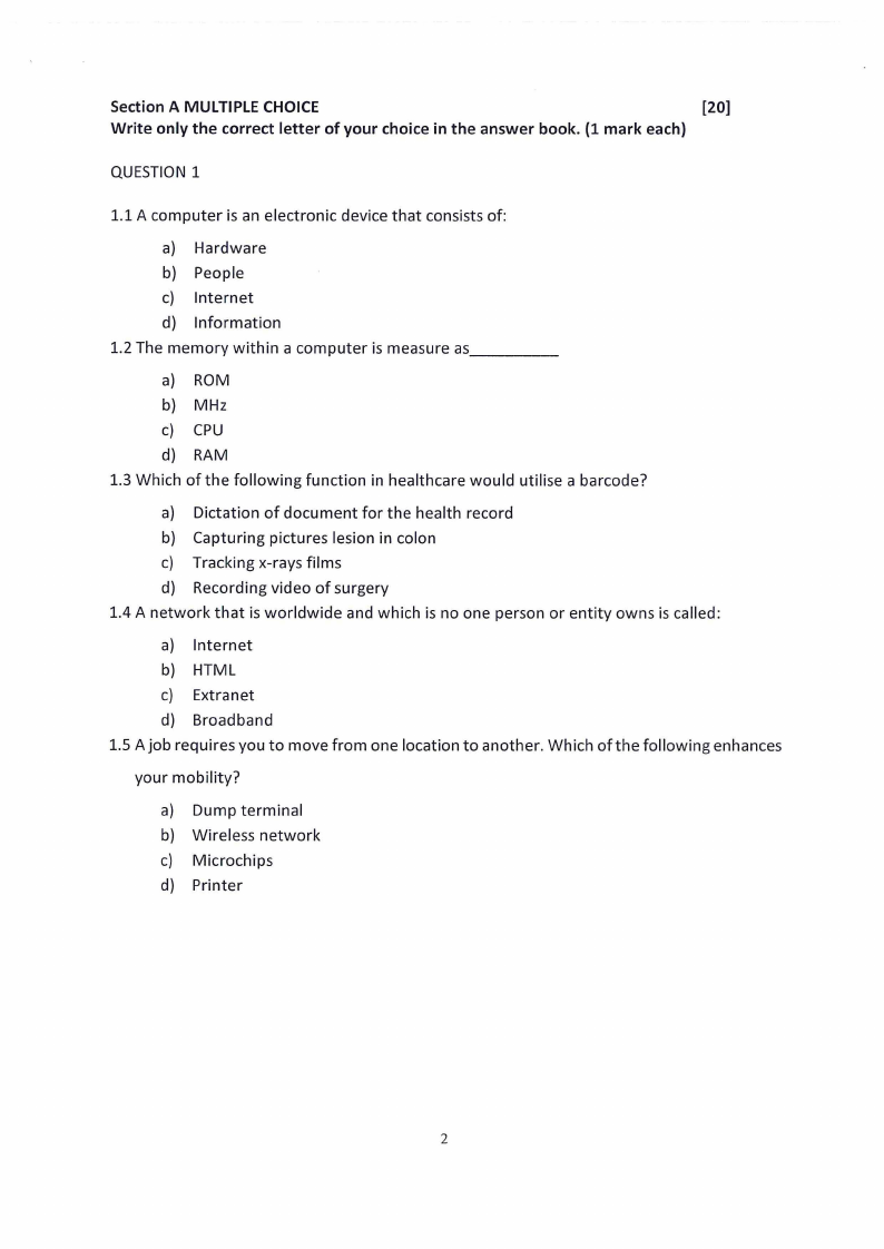 FOH521S - FOUNDATIONS OF HEALTH INFORMATION MANAGEMENT - 1ST OPP - NOV ...