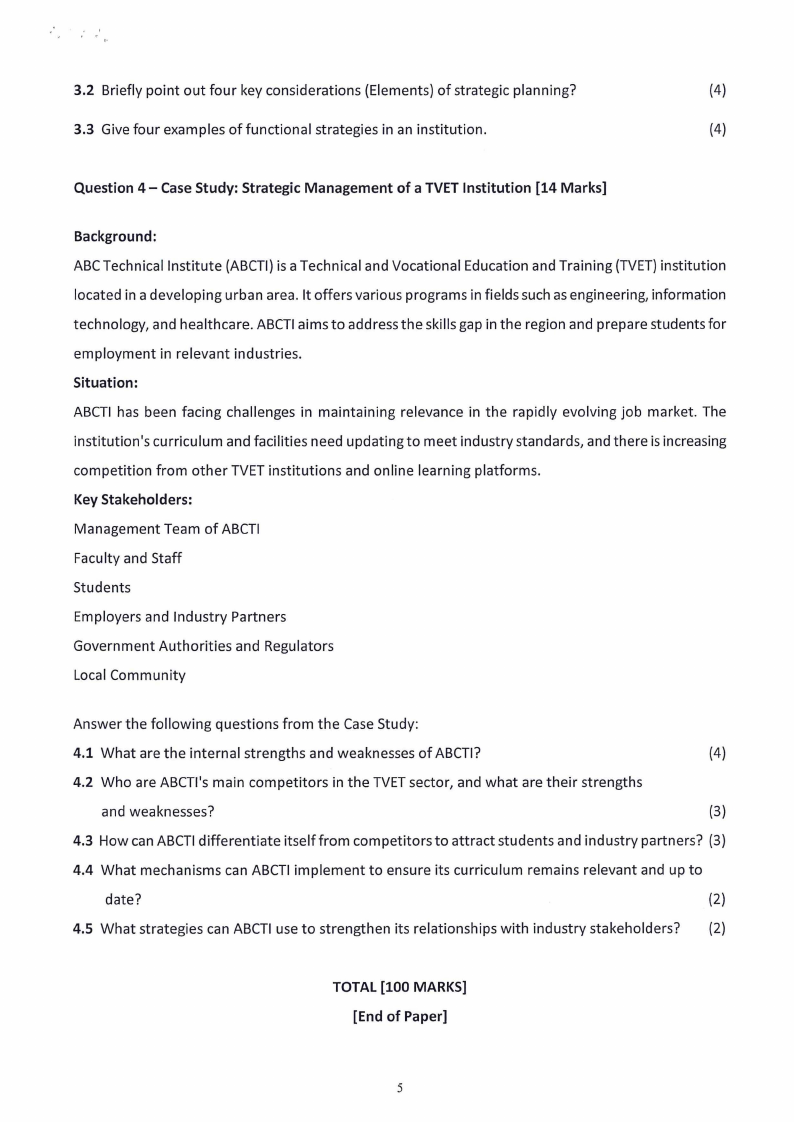 SML610S - STRATEGIC MANAGEMENT AND LEADERSHIP - 1ST OPP - JUNE 2024 ...