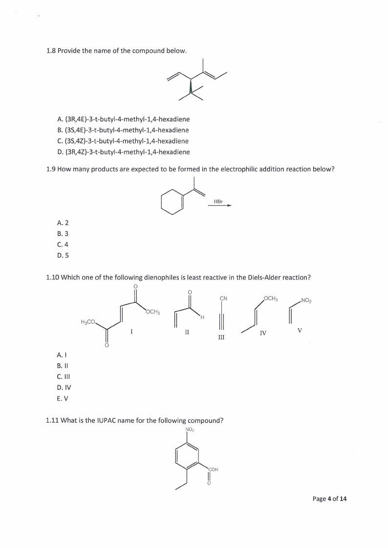 OCH701S - ORGANIC CHEMISTRY 2 - 1st Opp - JUNE 2022 :: NUST past ...